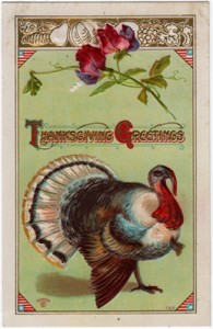 Patriotic Turkey Vintage Postcard
